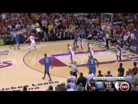 Lebron James vs Magic - Block, Dunk, and 3 Pointer - YouTube
