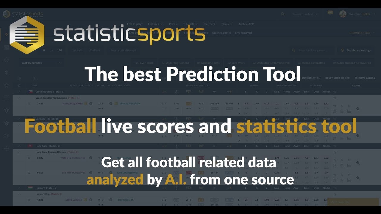 StatisticSports New Dashboard - The Best Prediction Tool - YouTube