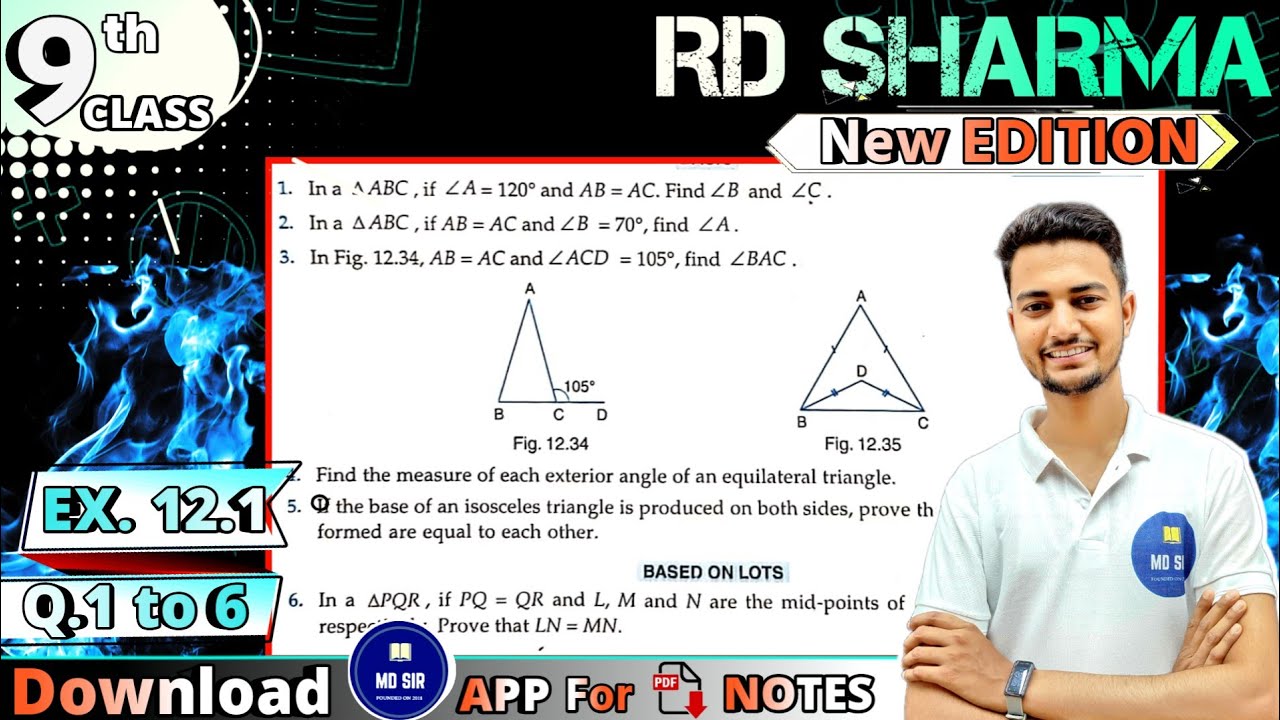Ex 12.1 Q1 to Q6 | RD Sharma Class 9 | Chapter 12 Congruent Triangles ...