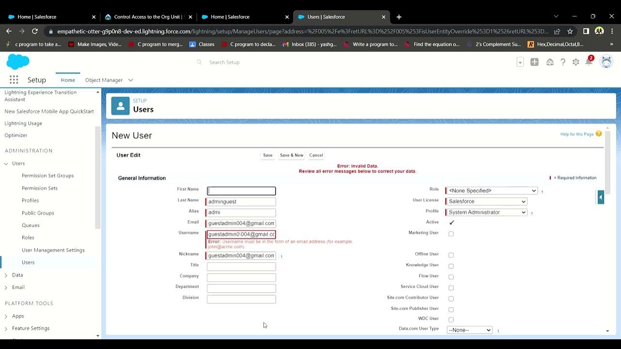 Data Security Overview of Data Security Control Access to the Org Control Access to Objects ...