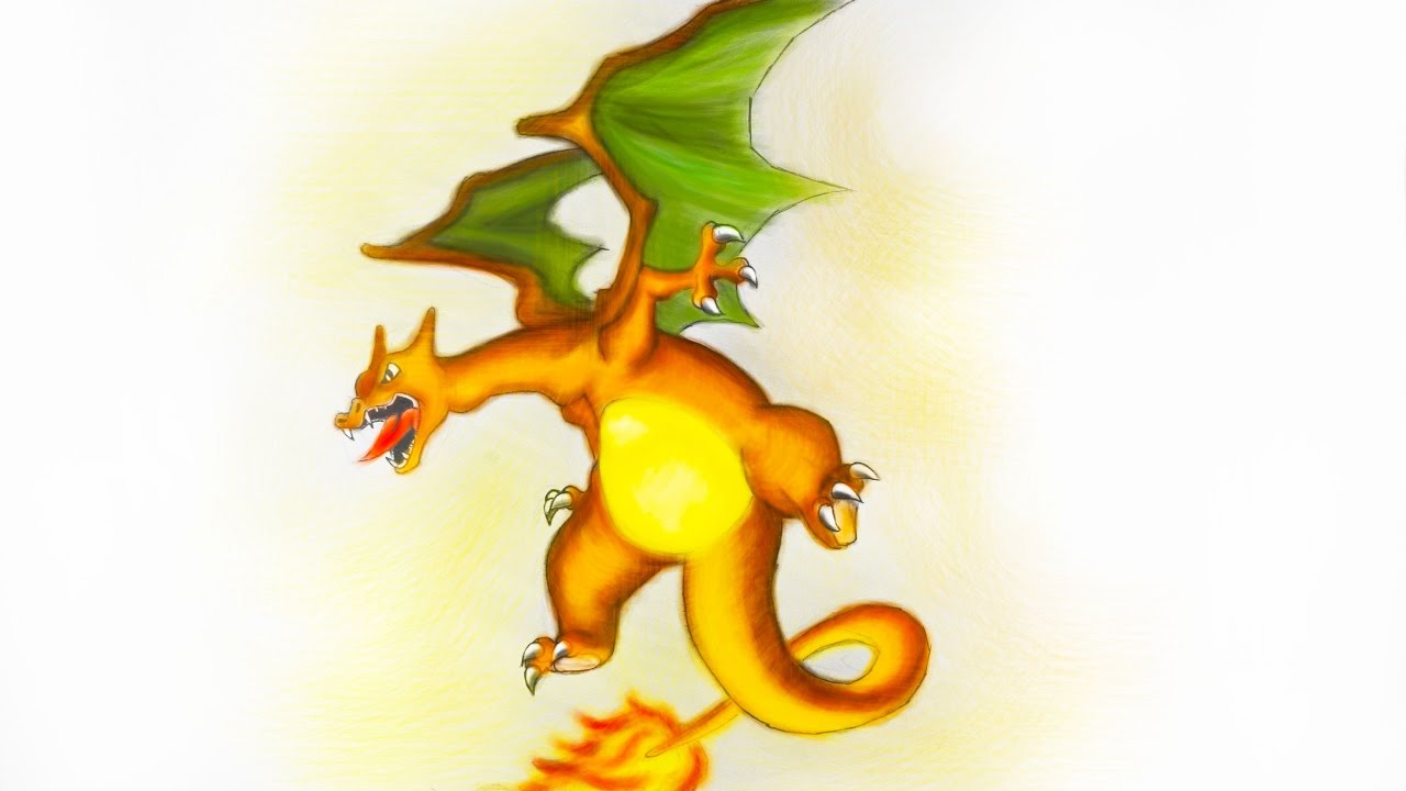 Charmander Evolutions - Digital Painting Charizard (mickirway) - YouTube