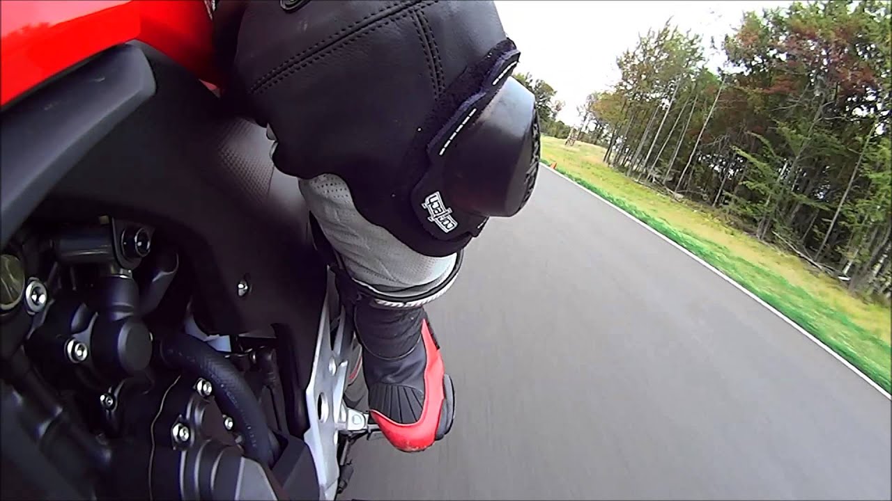 Honda CBR500R at New York Safety Track - Cam on bike - YouTube