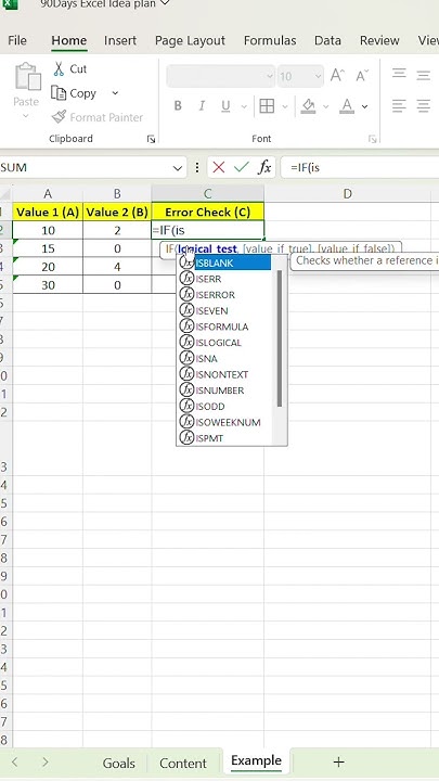 Day 41: ISERROR – Detect Errors in Excel! - YouTube