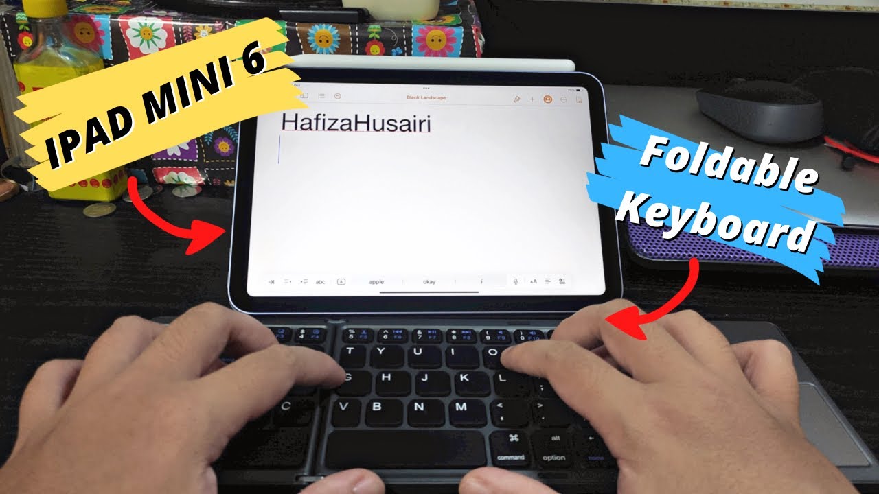 Pairing Bluetooth Foldable Keyboard di IPAD MINI 6 (eng sub) - YouTube