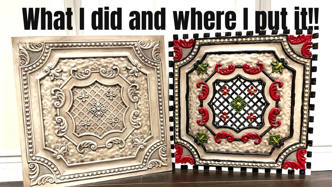 Turn a Boring Ceiling Tile Into Backyard Art || Mackenzie Childs ...