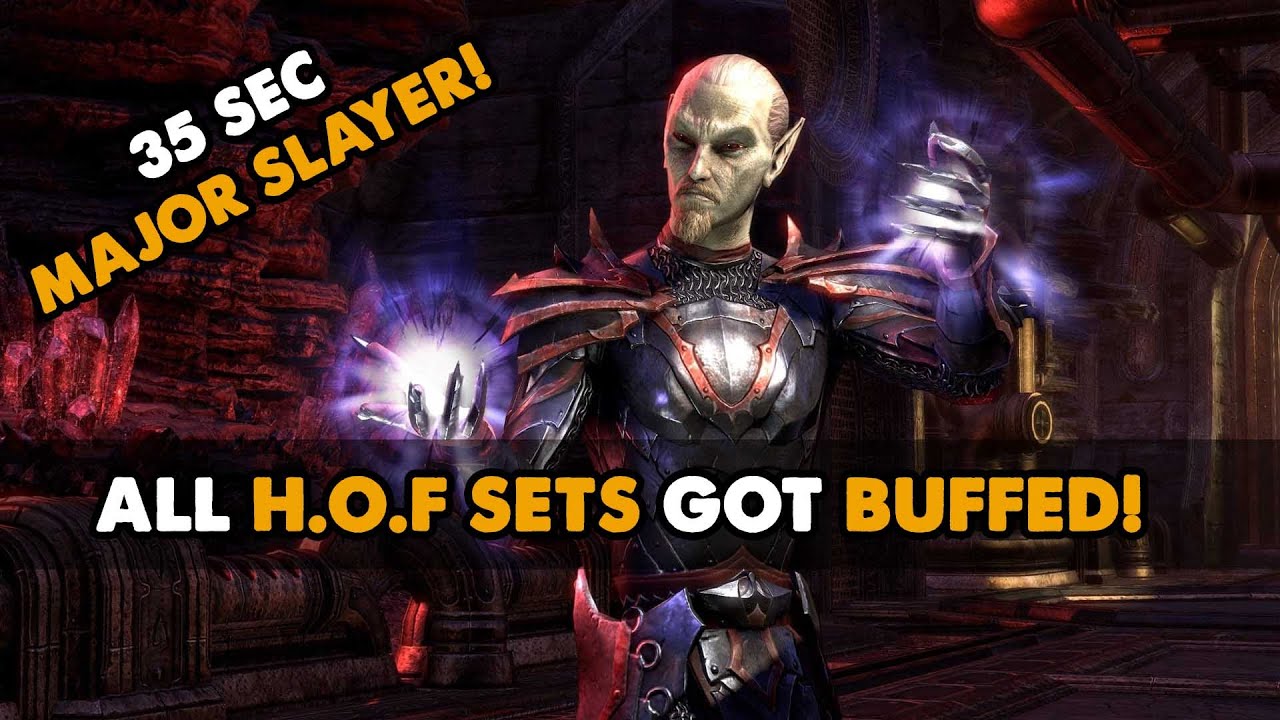 ESO - ALL Halls Of Fabrication sets got BUFFED!? - 35 sec Major Slayer ...