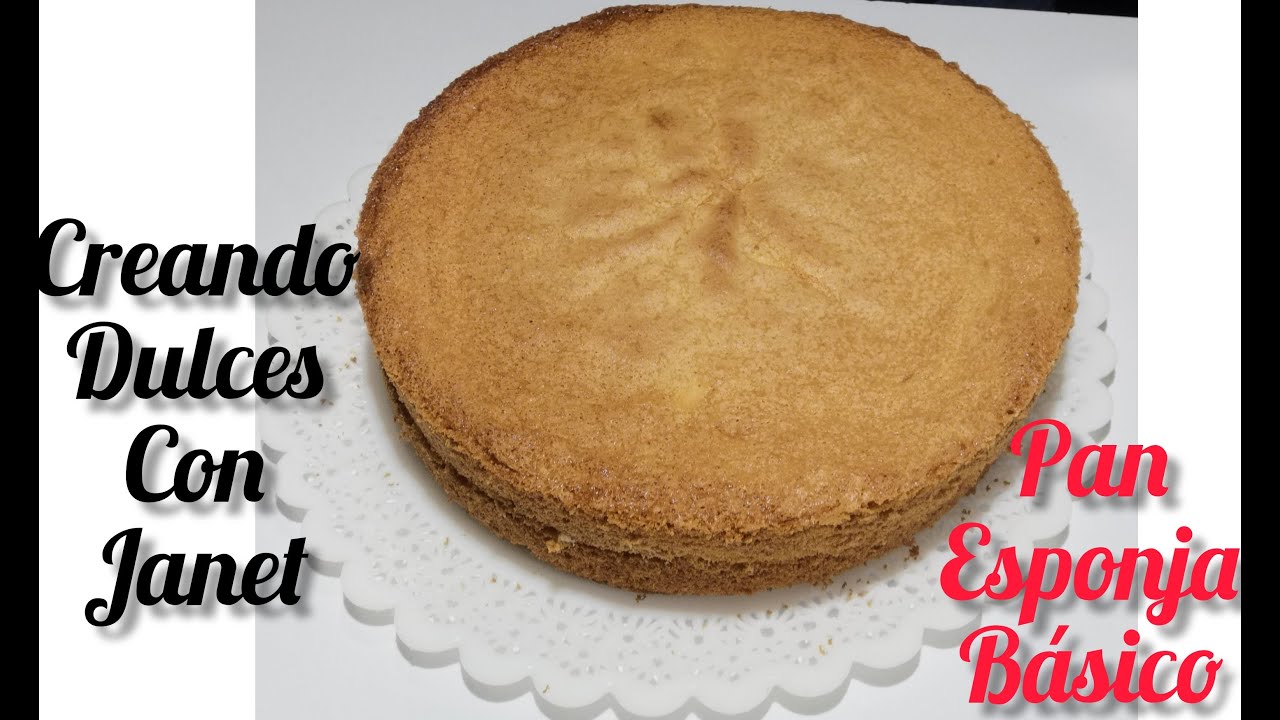 Pan esponja 27 cm, 3 Ingredientes 😋 - YouTube