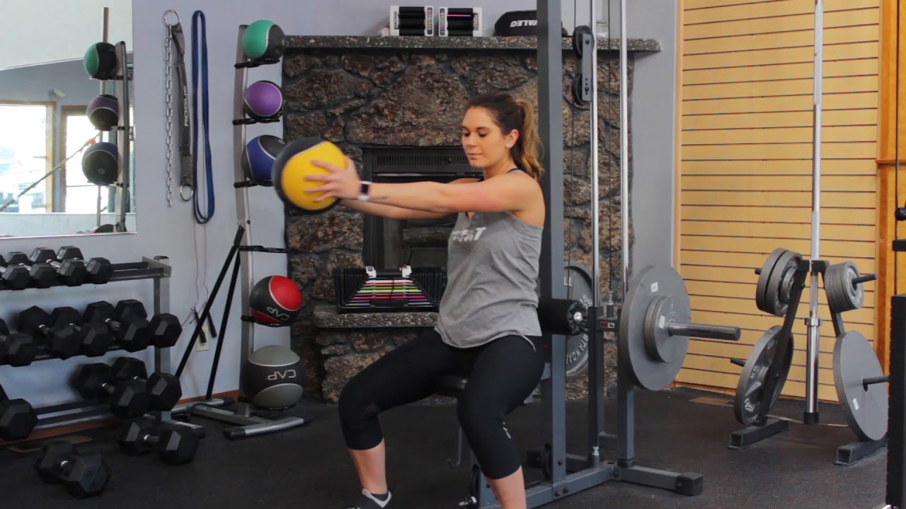 Medicine Ball Seated Torso Rotation - YouTube