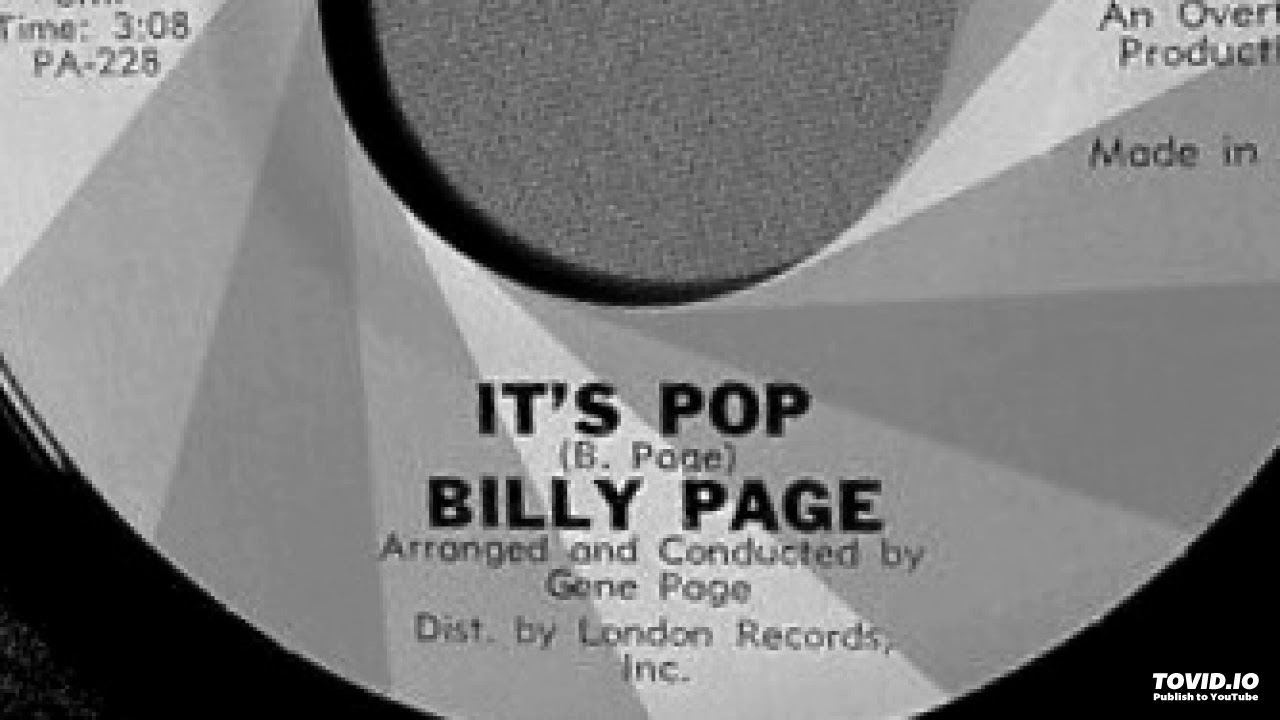 Billy Page - It's Pop - YouTube
