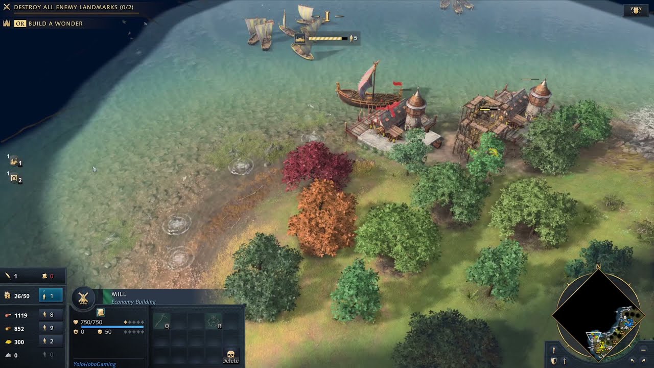 AOE4 Warring Island Skirmish 2v2vAI Lots of Ships!!! - YouTube
