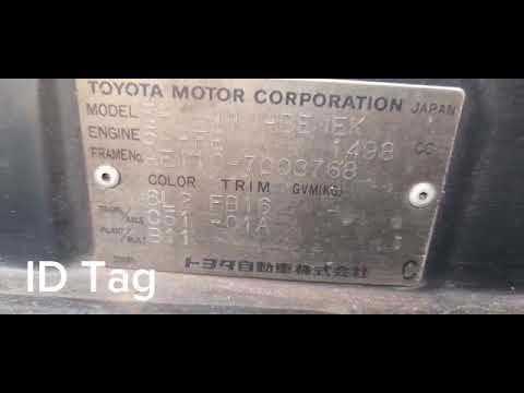 Toyota Corolla AE110 Chassis numbers and engine numbers location - YouTube