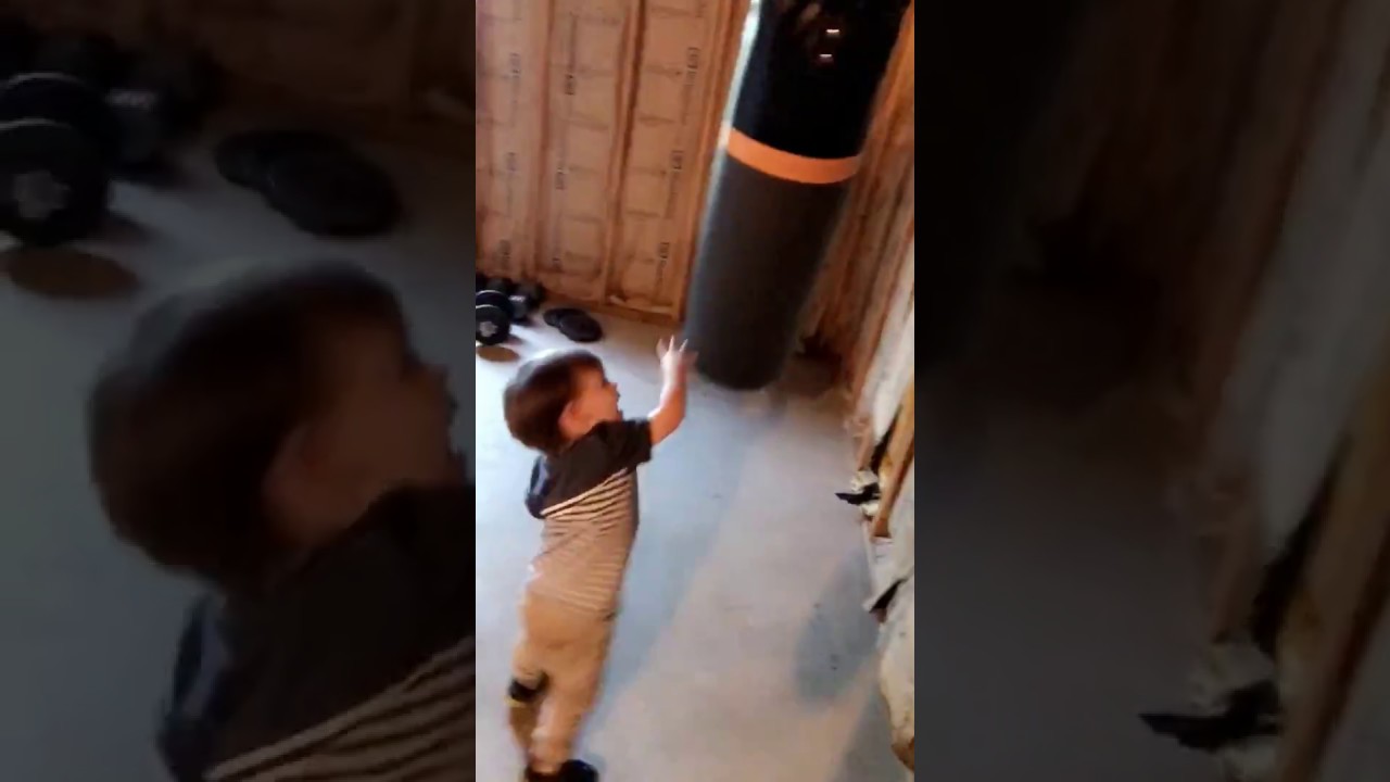Baby Knocked Over By Punching Bag | Collab Clips - YouTube