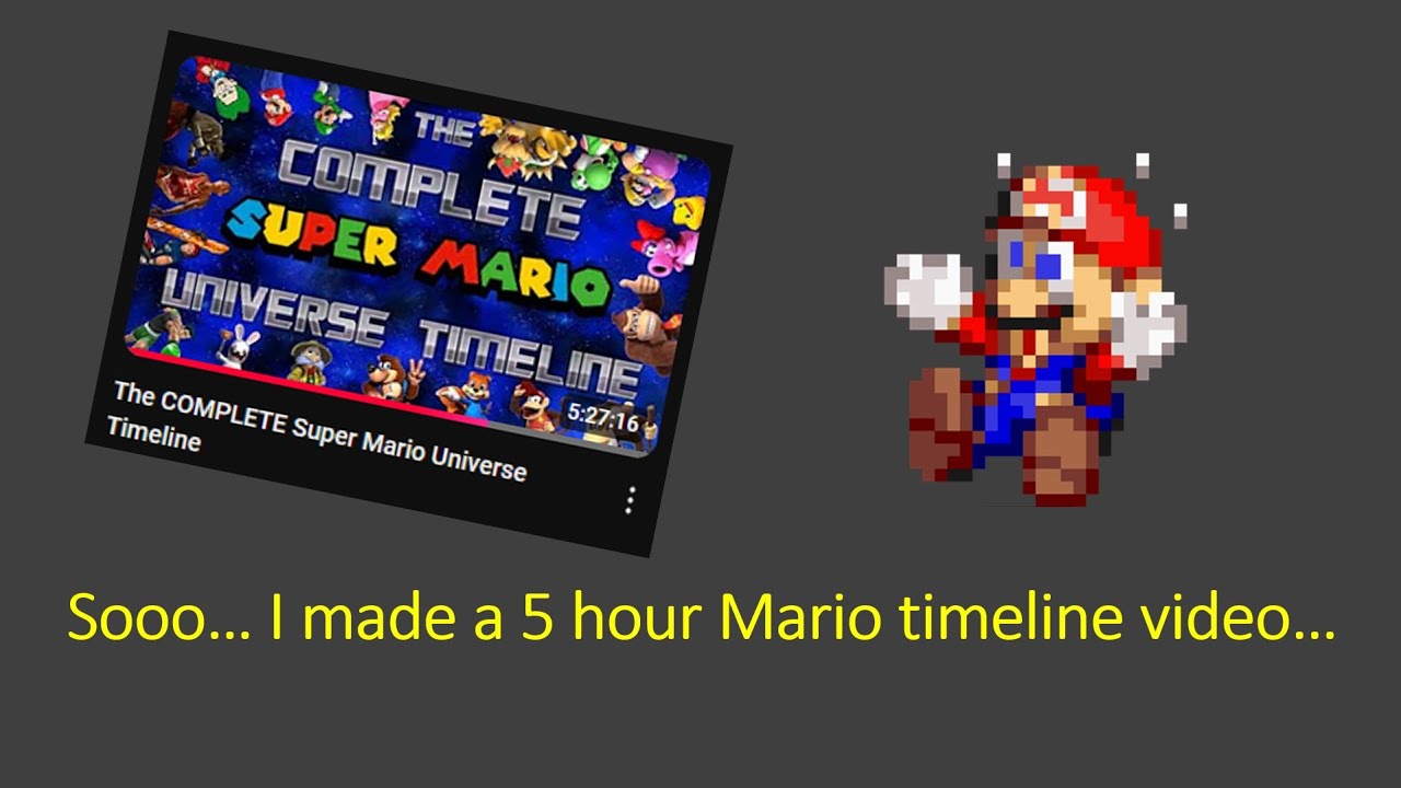 Why I decided to make a 5 hour Mario timeline video - YouTube