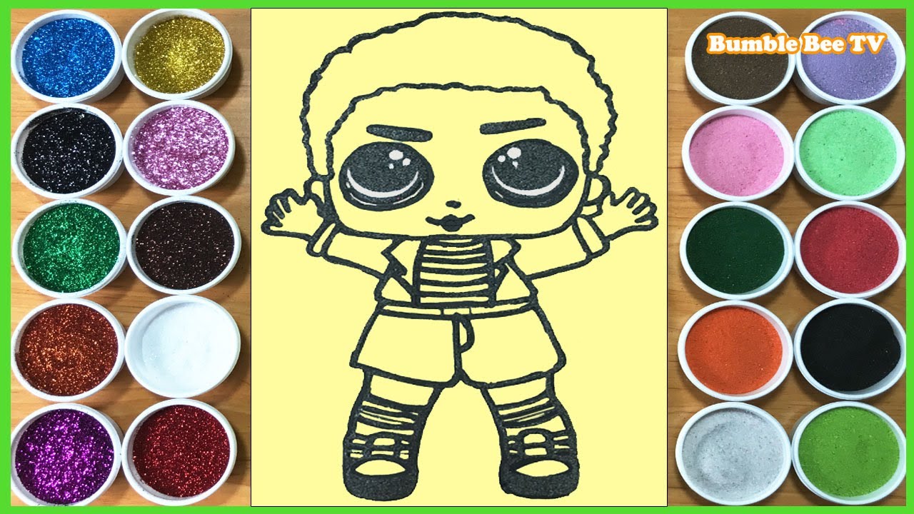 GLITTER LOL BOY DOLL SAND PAINTING SO COOL/TRANH CÁT BÚP BÊ LOL CON ...