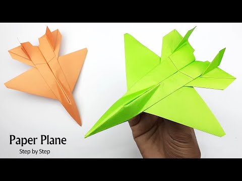 How to Make a Paper Airplane Step by Step | Origami Airplane | Easy Paper Crafts Without Glue