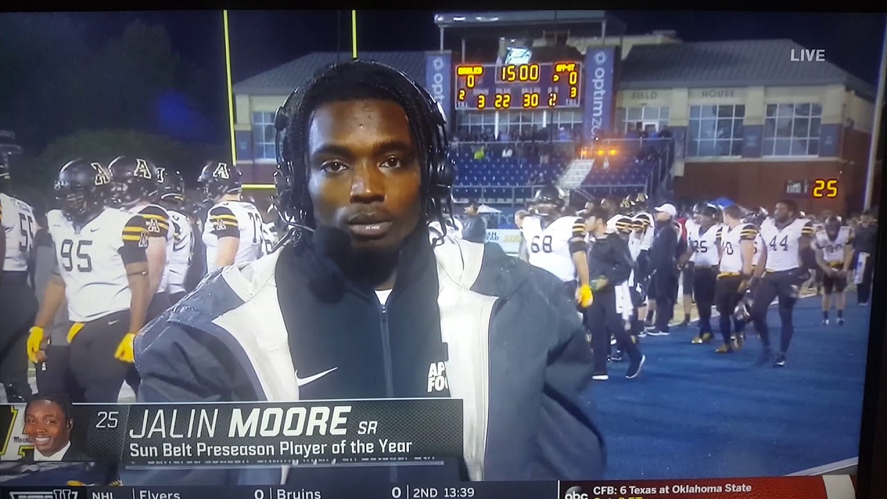 APP STATE JALIN MOORE EFF BOMB LIVE TV - YouTube