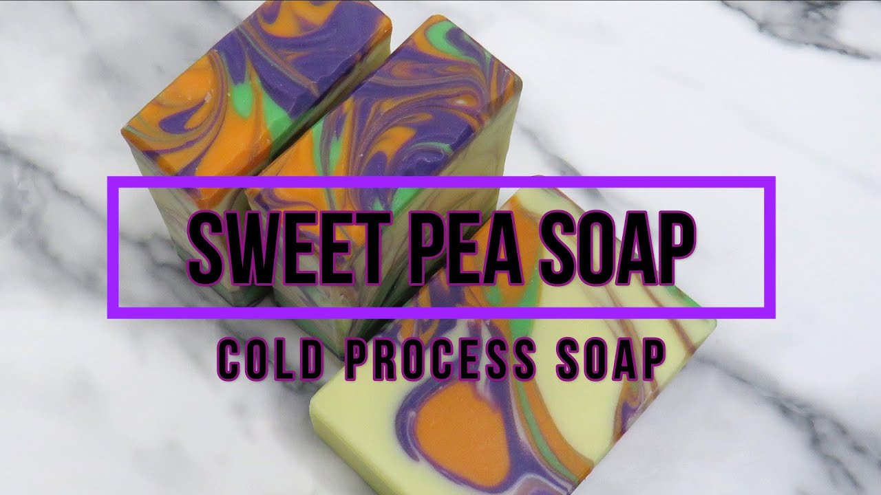Sweet Pea Soap - Cold Process Soap - YouTube