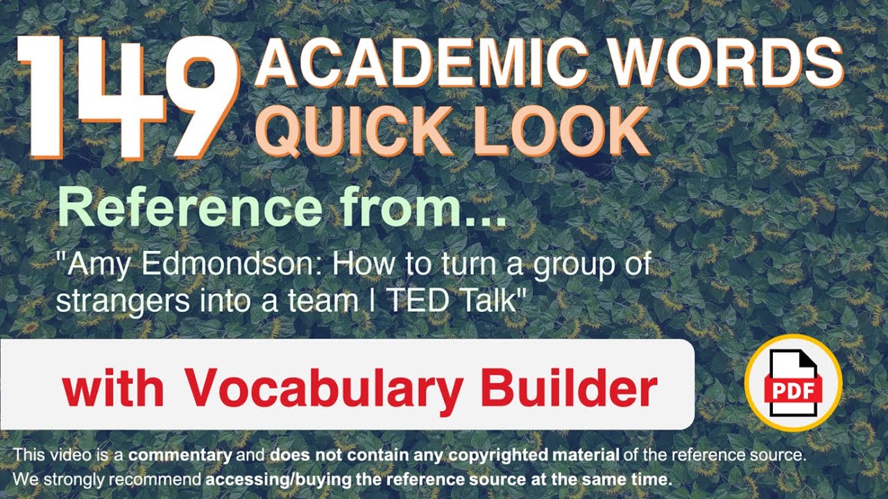 149 Academic Words Quick Look Words Ref from "How to turn a group of ...
