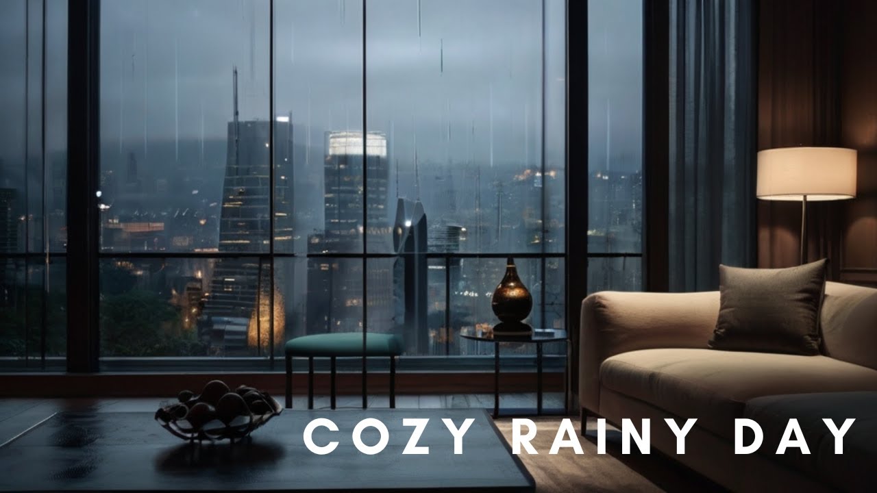 Cozy Rainy day, City View Ambience for Relaxing. - YouTube