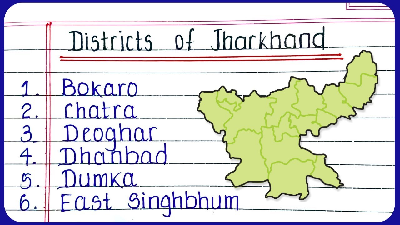 Jharkhand district name in English | Districts of Jharkhand list ...