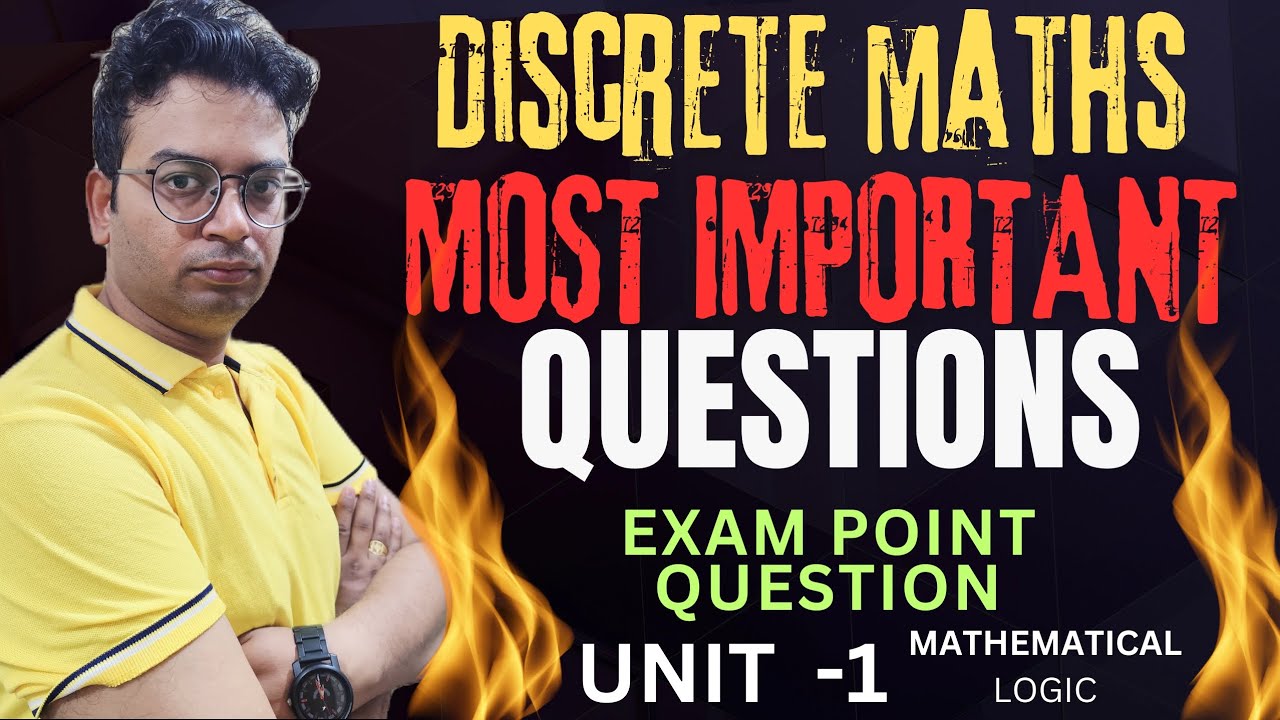 Discrete maths/MFCS most important QUESTIONS|Discrete maths exam point ...