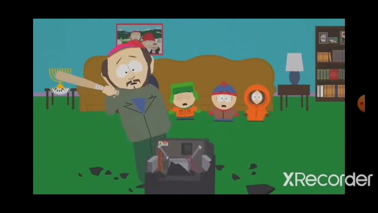South Park - Gerald Broflovski Breaks The TV - YouTube