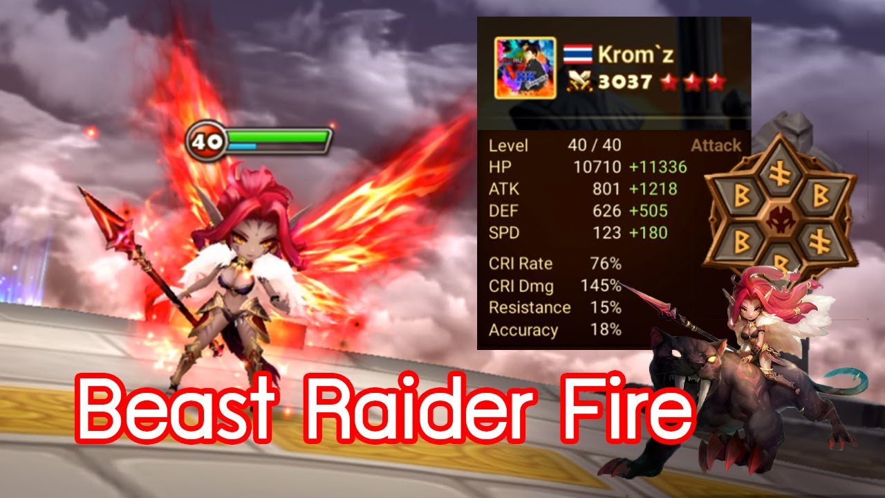 [Summoners War] Beast Raider Fire(Masha) G3 RTA by Kromz - YouTube