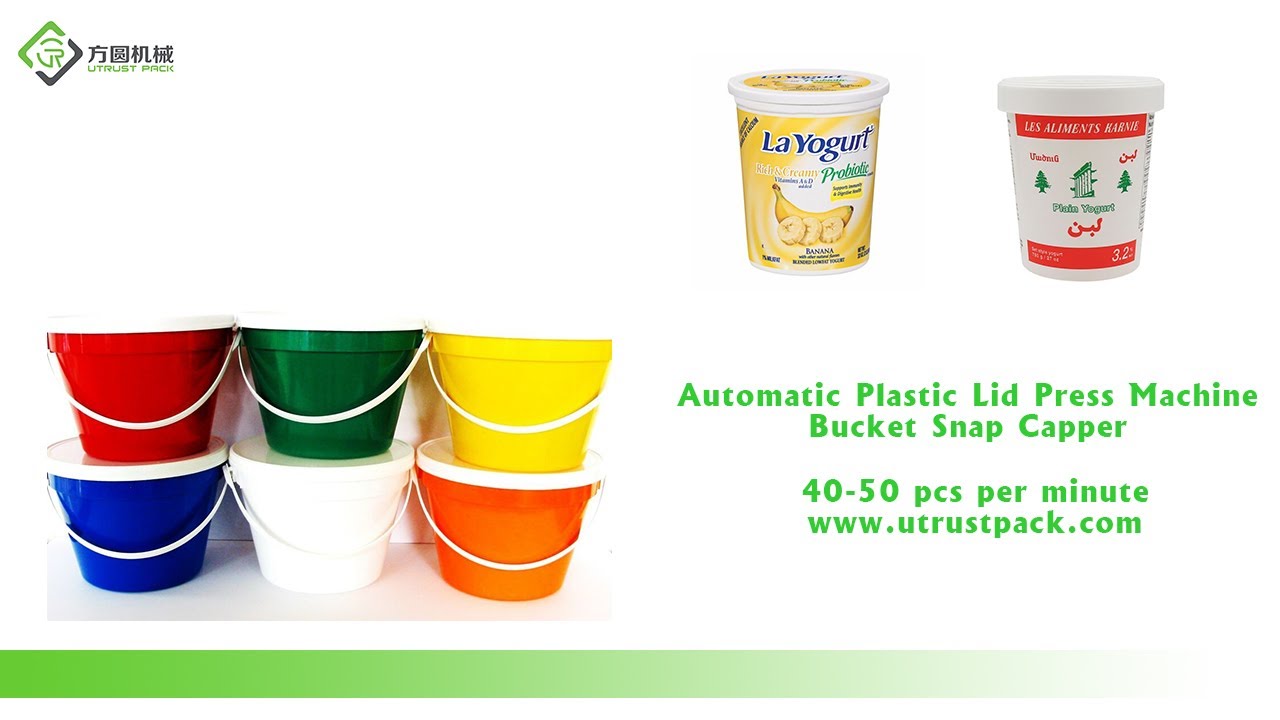 Automatic Plastic Lid Press Machine Bucket Snap Capper, lid pressing ...