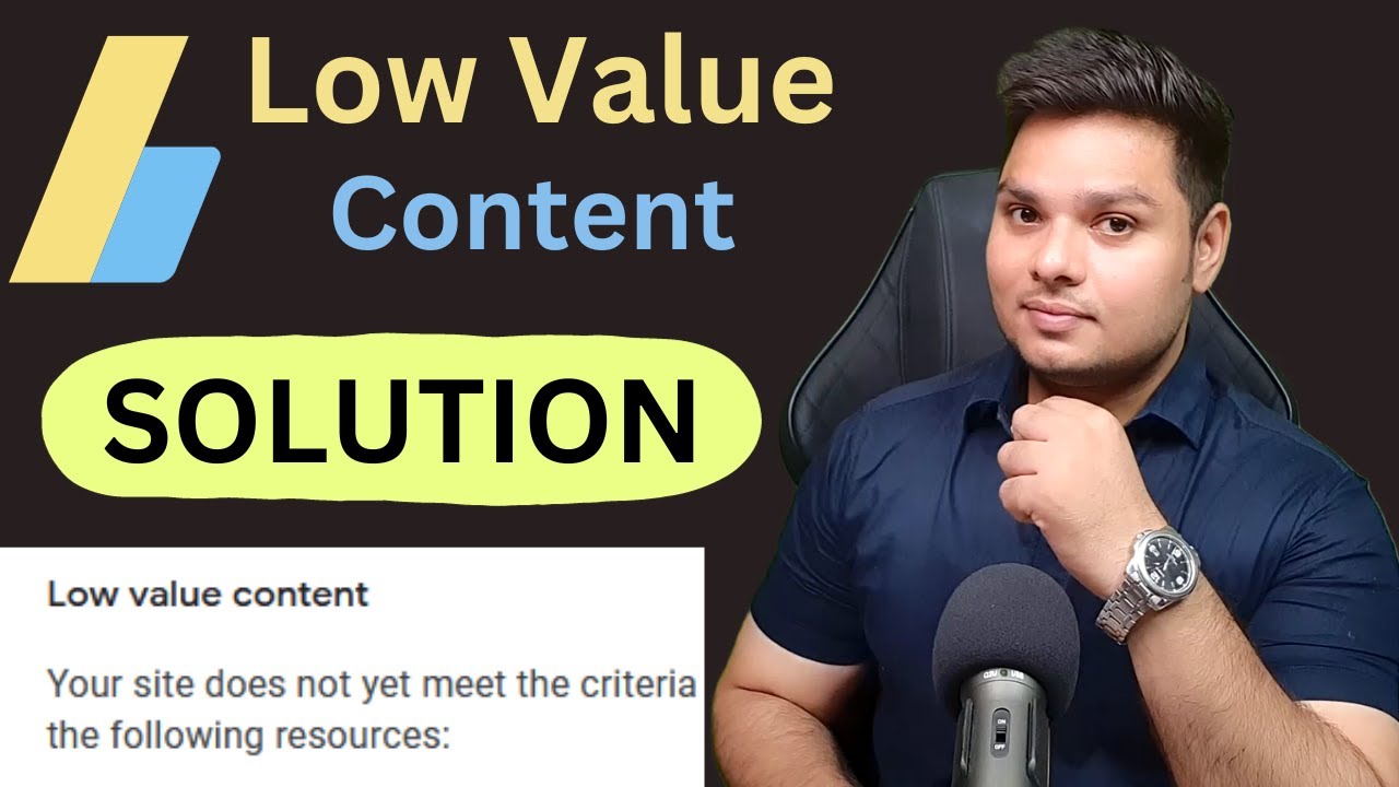 AdSense Low Value Content Solution 🔥 AdSense Low Value Content Fix #adsense #blogging - YouTube