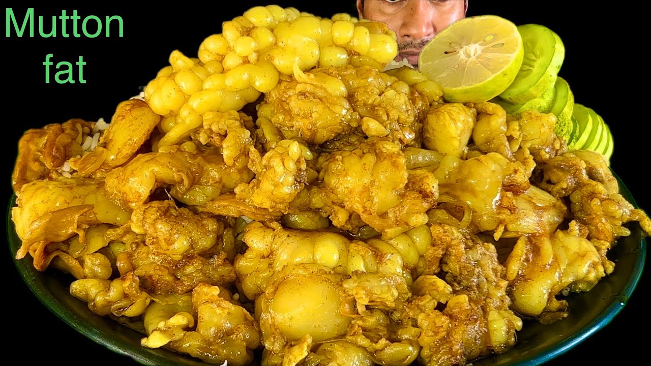 EATING SPICY MUTTON FAT CURRY WITH RICE KHASIR CHORBI ASMR - YouTube