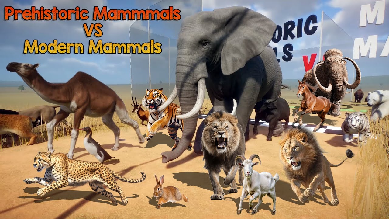 Prehistoric VS Modern Mammals Race in Planet Zoo included Wooly Mammoth ...