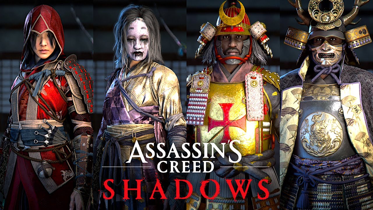Assassin's Creed Shadows - All Legendary Armor Sets Showcase (4K 60FPS ...