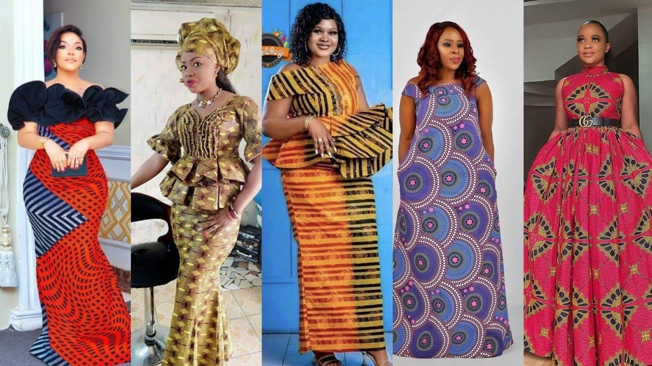 fashion nzuri za magauni ya vitenge zinazotrend Ankara styles bubu gown ...