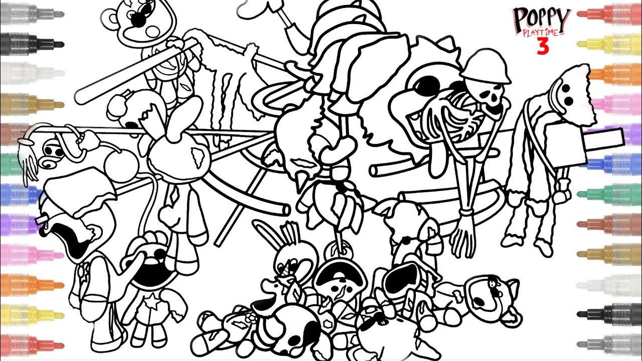 Secret Terrifying Catnap Scene / Poppy Playtime 3 New Coloring Pages ...