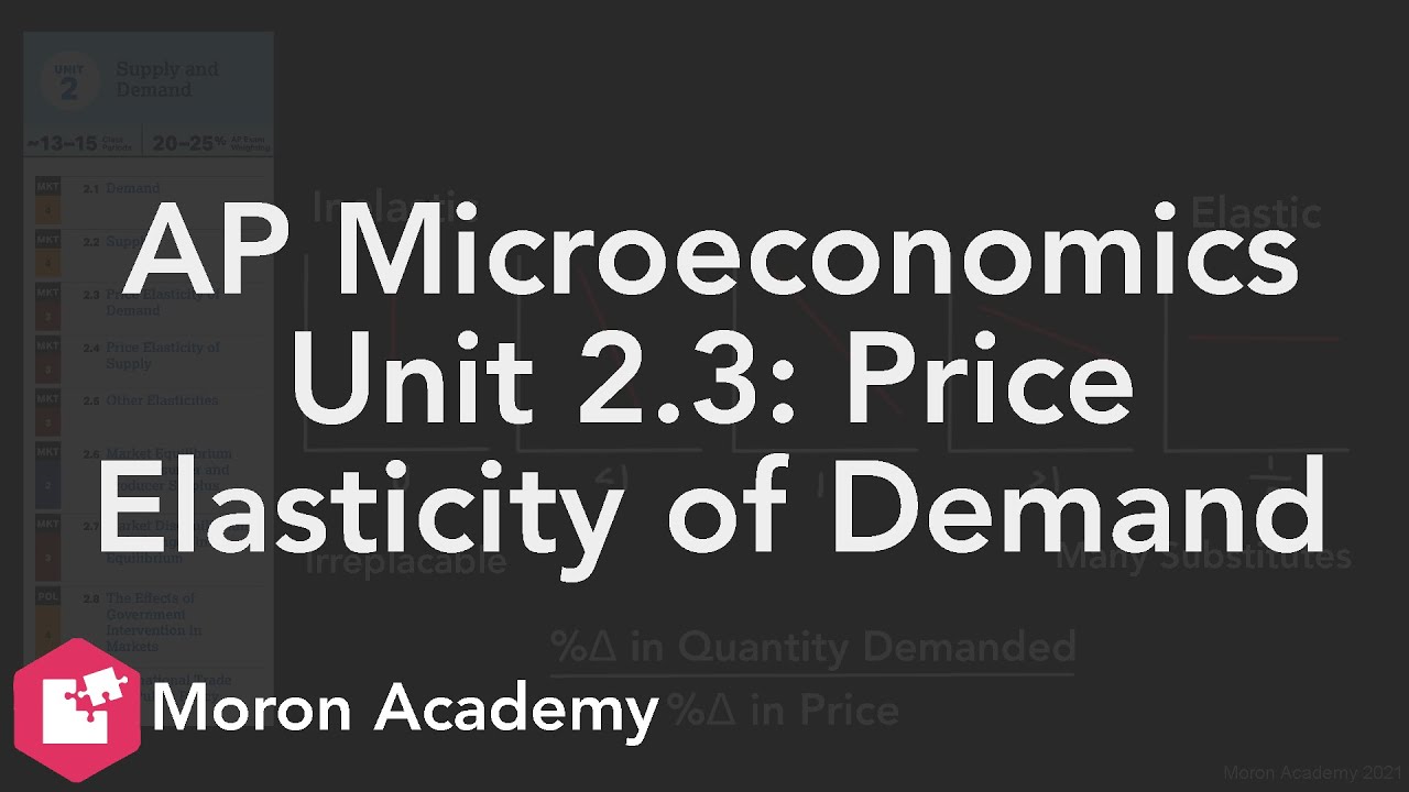 Price Elasticity of Demand | AP Microeconomics [Unit 2.3] - YouTube