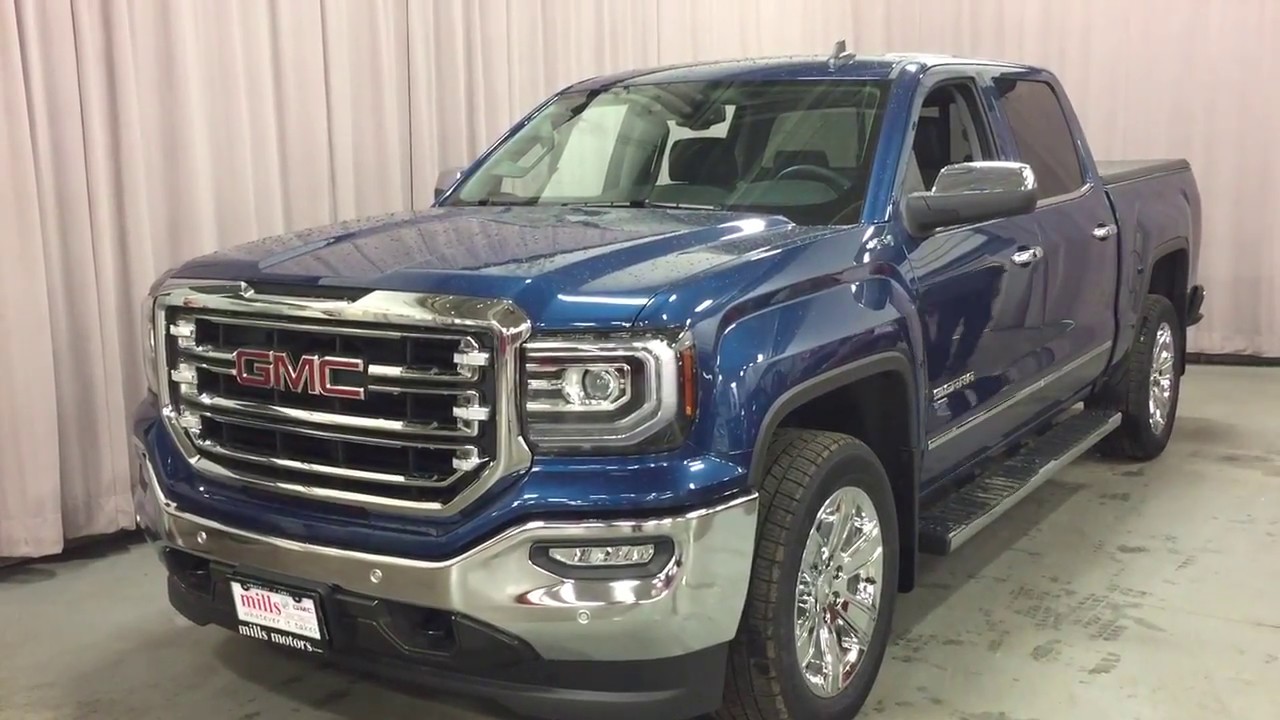 2018 GMC Sierra 1500 4WD Crew Cab SLT Eassist Spray On Liner Blue ...