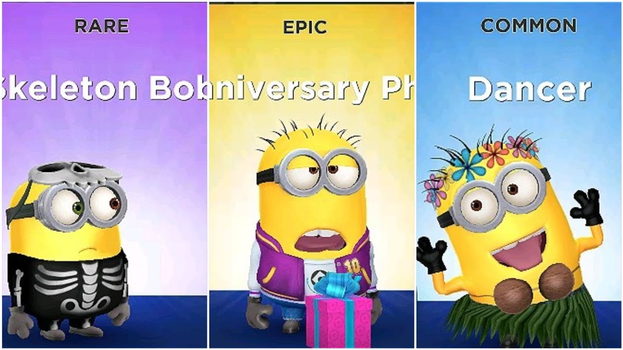 Minion Rush Skeleton Bob VS Anniversary Phil VS Dancer - YouTube