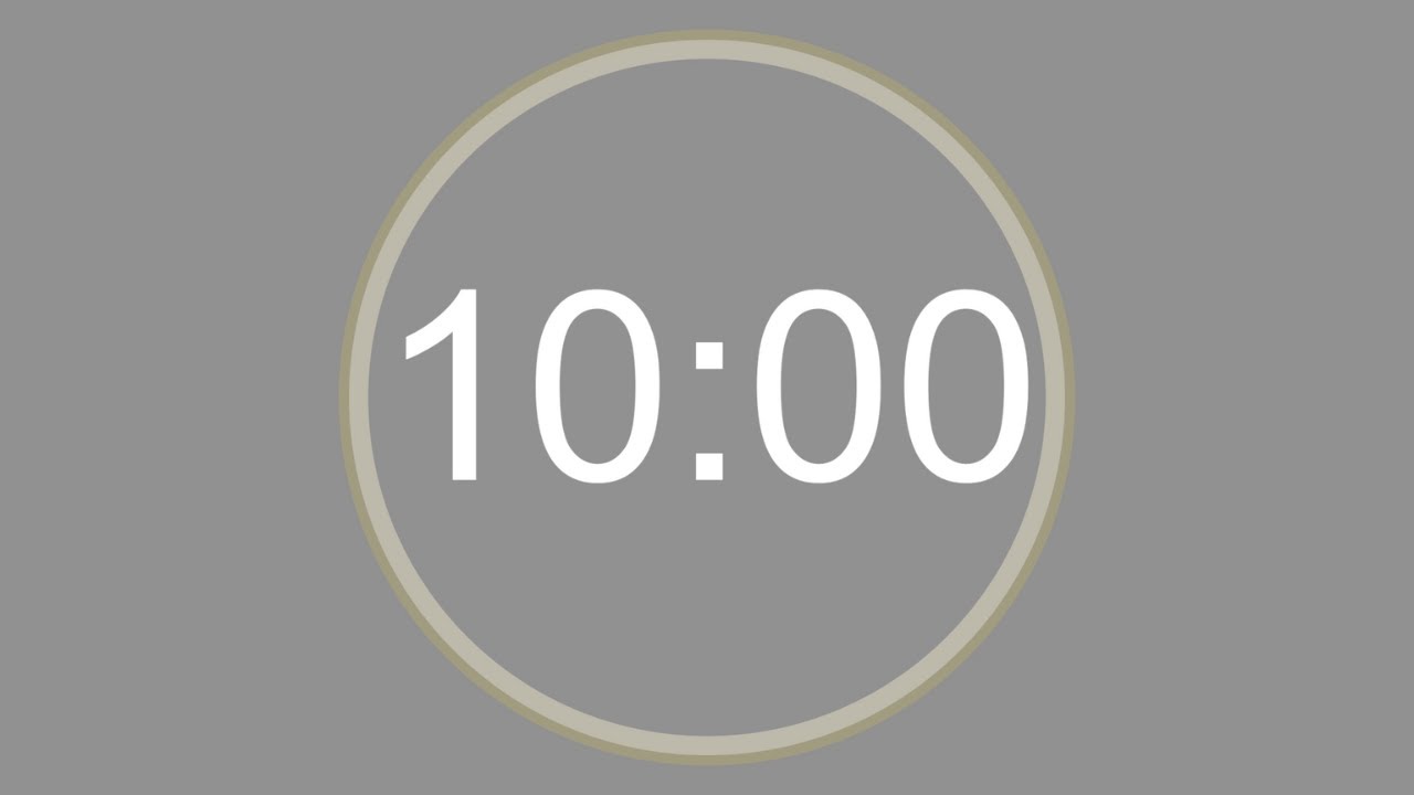 10 MINUTE - 4K - COUNTDOWN IN REVERSE - 600 SECOND TIMER - - YouTube