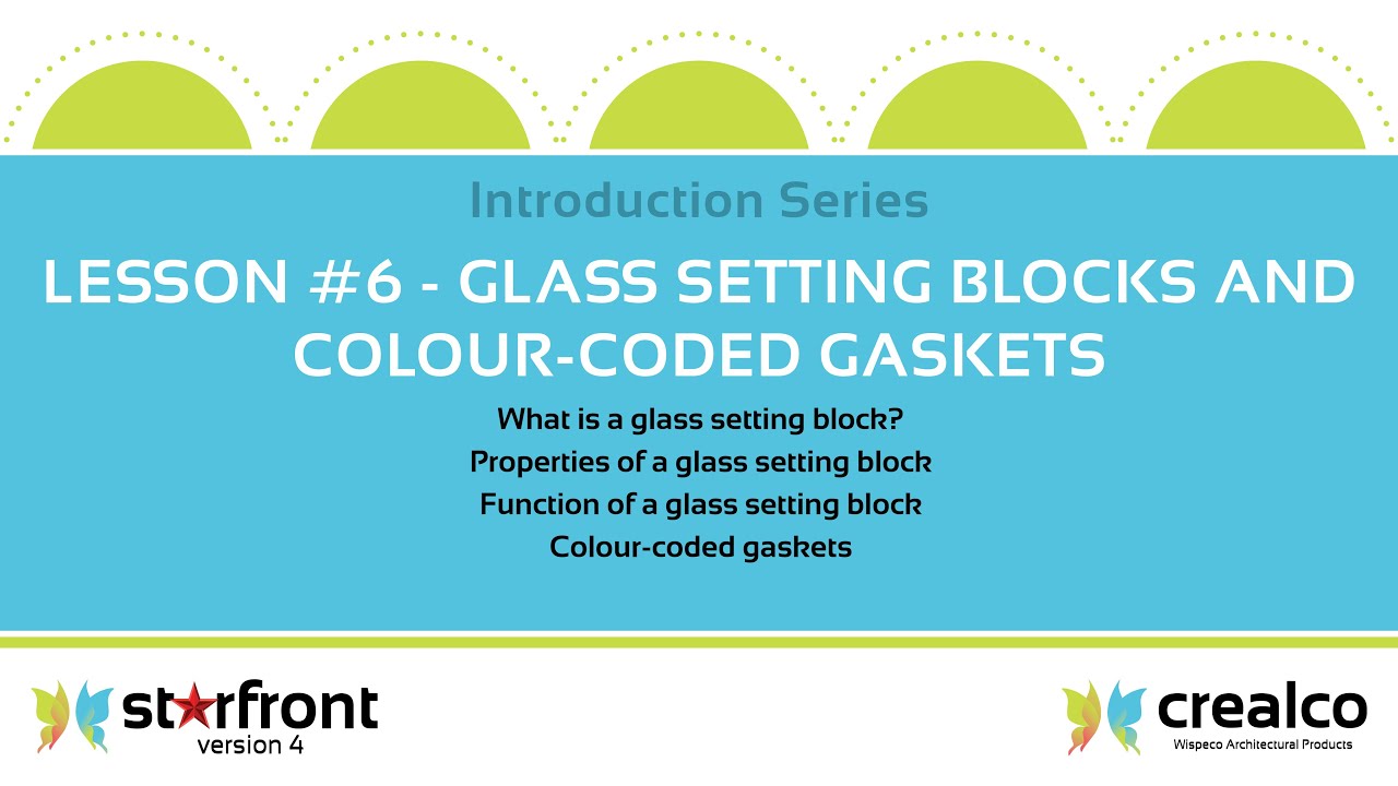 Lesson 6 - Glass Setting Blocks and Colour Coded Gaskets - YouTube