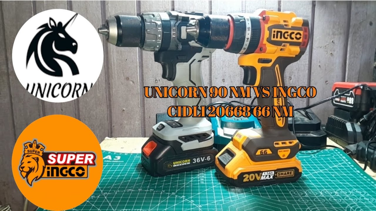 pengujian cordless unicorn 90nm vs ingco cidli 20668 66 nm. apakah ...