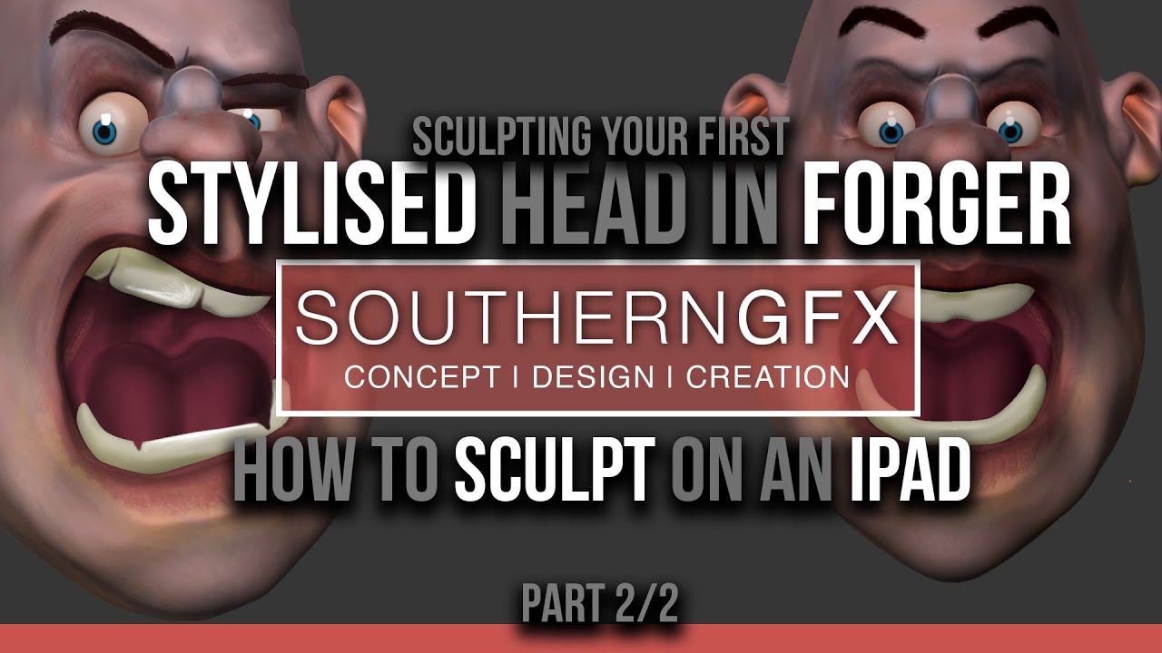 Sculpt your first styalised head in Forger APP - 2/2 - Painting - YouTube