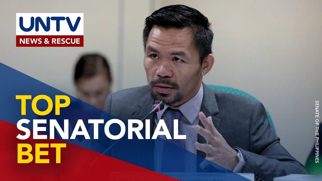 Pacquiao, top senatorial bet sa isang survey - YouTube