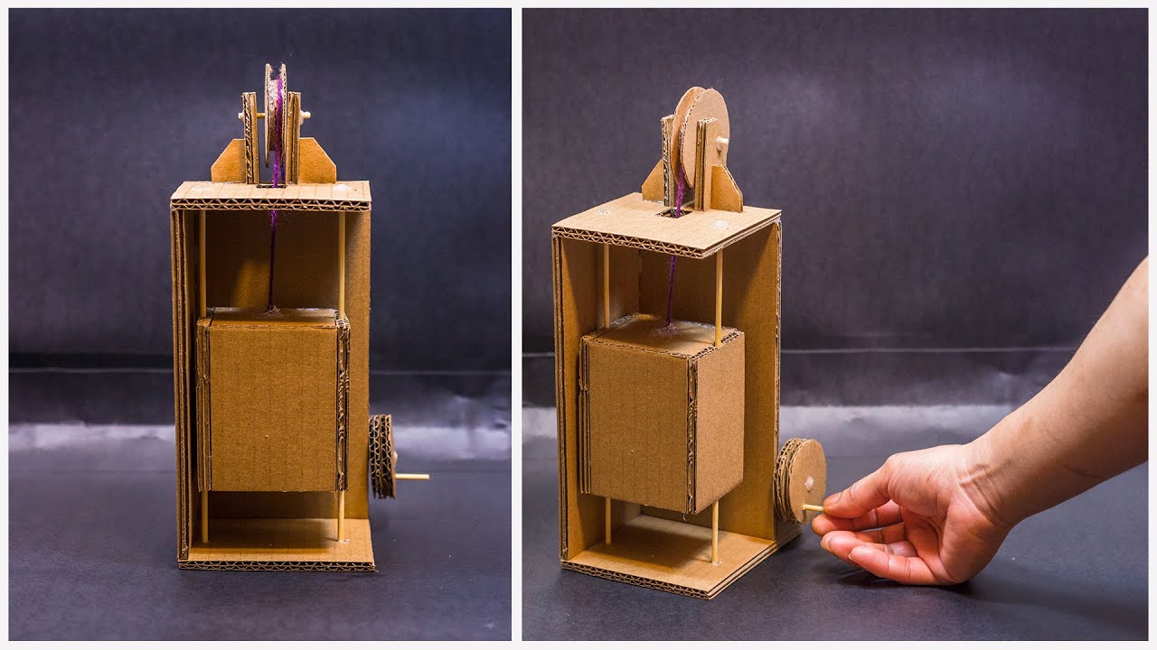 School Science Projects | Elevator Working Model - YouTube