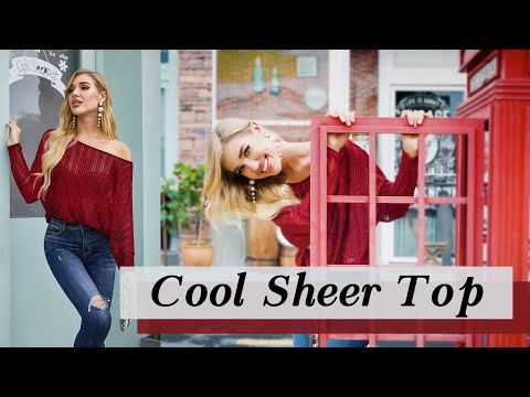 Cool Girls Batwing Sheer Top | Crochet Blouse | Zeagoo