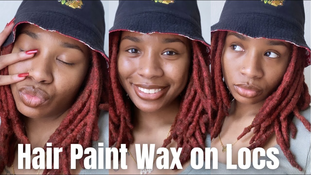 Coloring my locs RED! | As I Am Hair Paint Wax Red Hot - YouTube