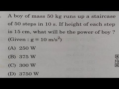 A boy of mass 50 kg runs up a staircase of 50 steps in 10 s. If height ...