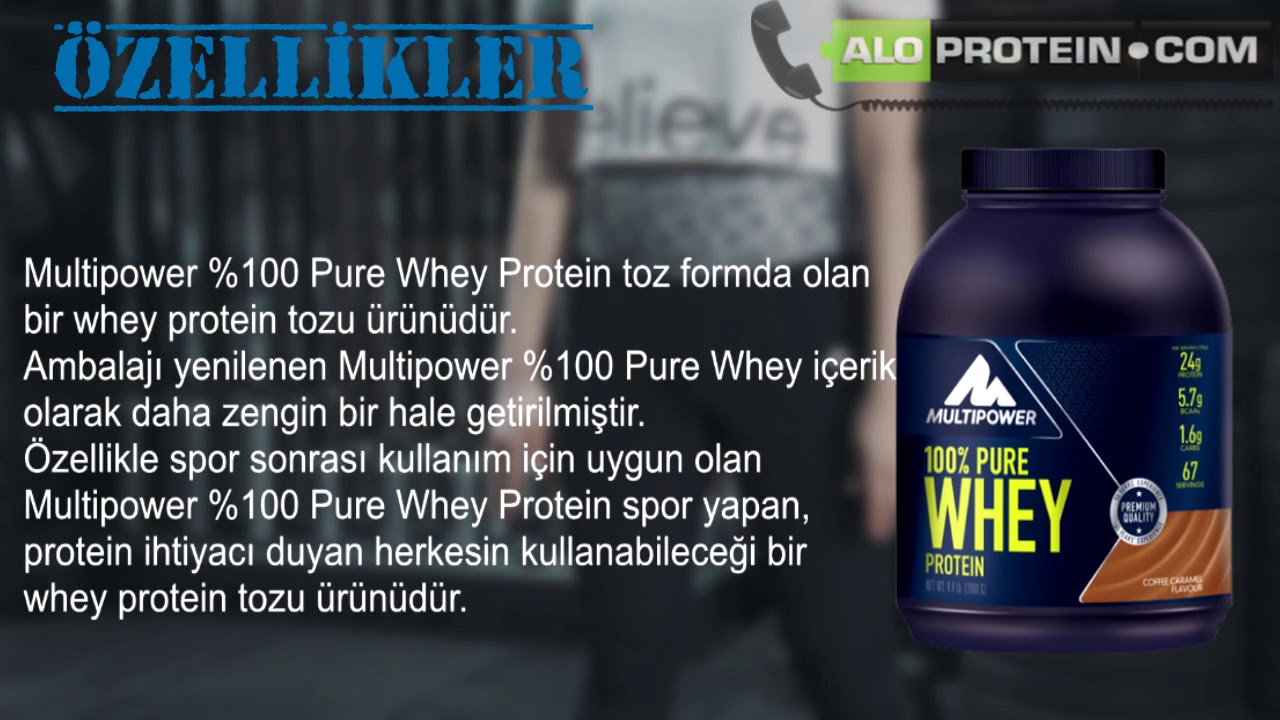 Multipower %100 Pure Whey Protein 2000 Gr Ürün İnceleme - YouTube