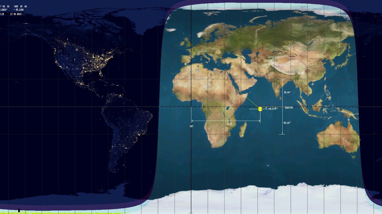 Earth Day/Night terminator - Spring - YouTube