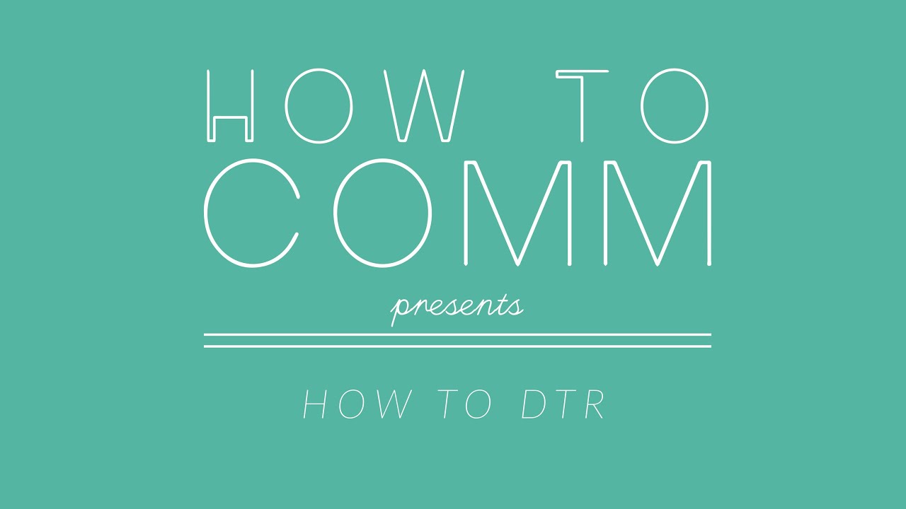 How to DTR - YouTube