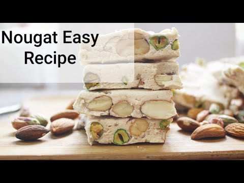 Irani Sweet Nougat Recipe | Persian Gaz | How to Make Nougat at Home ...